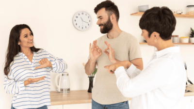 Deaf-Friendly Perspective: Hearing People Teaching Signs